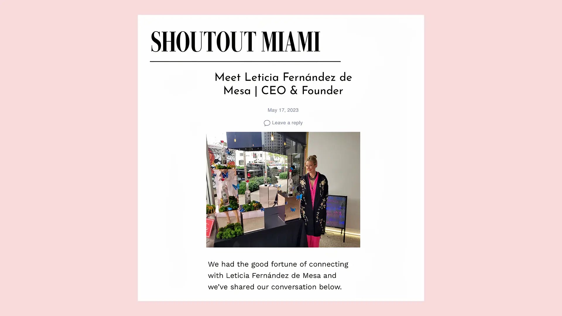 Conoce a Leticia Fernández de Mesa | Grito Miami – UNA Vodka